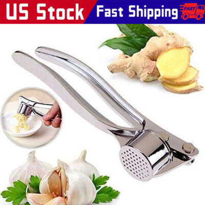 Garlic Press Crusher Squeezer Masher Mincer Stainless Steel Manual ...