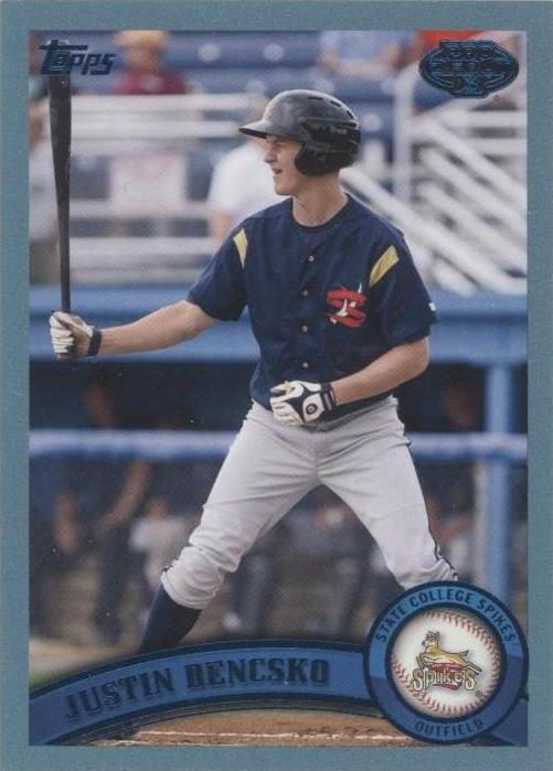 2011 Topps Pro Debut - Justin Bencsko #10 Blue /309 (RC) for sale ...