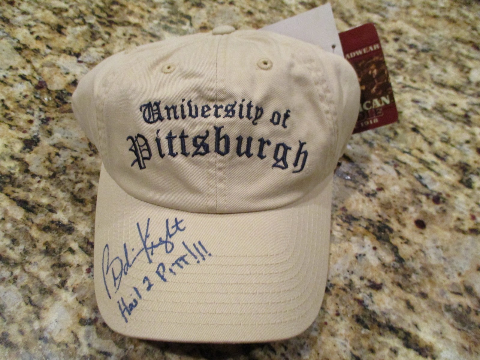 University of Pittsburgh hat signed by Brandin Knight with Hail 2 Pitt ...