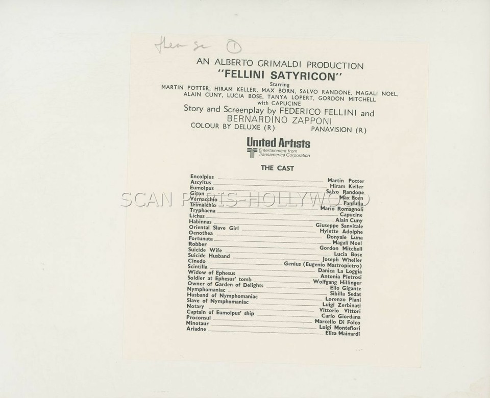 MARTIN POTTER MAX BORN SATYRICON 1969 PHOTO ORIGINAL #12 FEDERICO ...