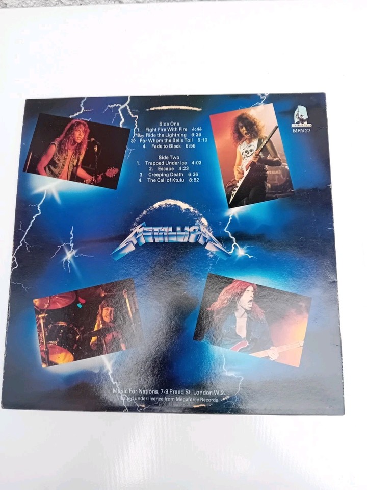 Metallica Ride the Lightning Vinyl LP 1st Pressing Mfn 27 1984 | eBay