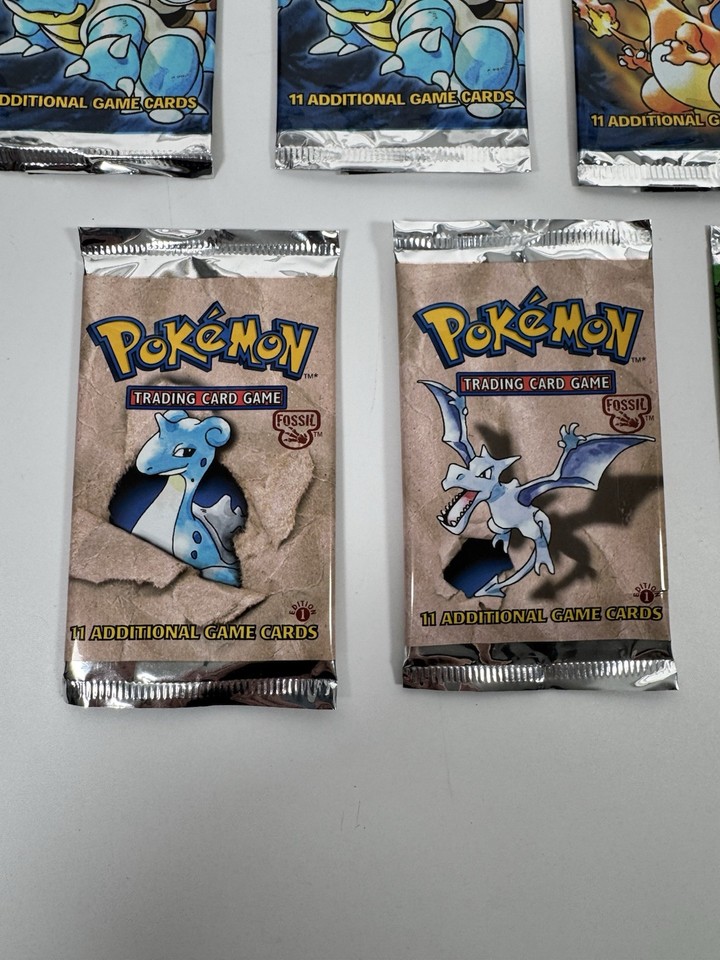 11 Pokémon Empty Booster Packs WOTC Base Set 1st Edition Fossil Jungle ...