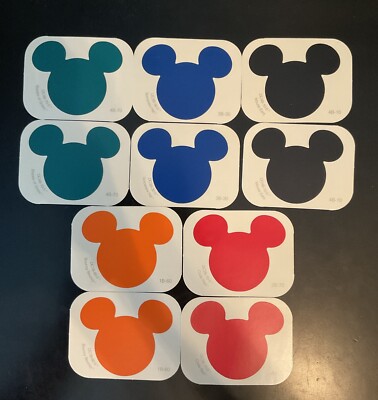RARE Disney Color Paint Sample Lot 10 MICKEY MOUSE EARS Swatches Home ...