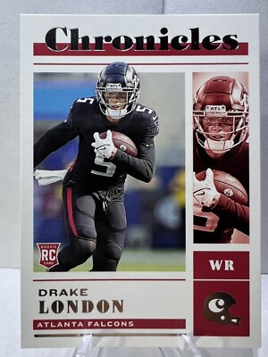 Drake London 2022 Panini Chronicles Teal Parallel Rookie Card No. 44 ...