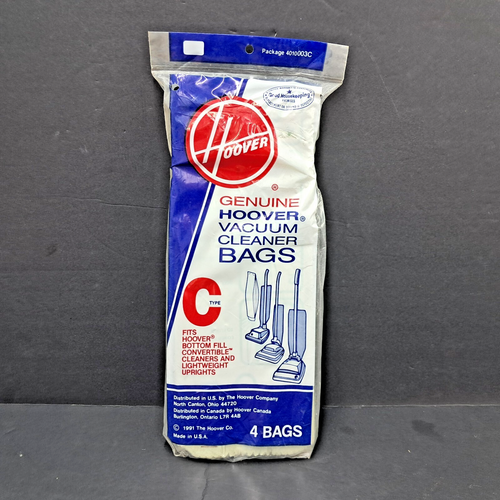Genuine Hoover Vacuum Cleaner Bags TYPE C-4 PACK # 4010003C ...