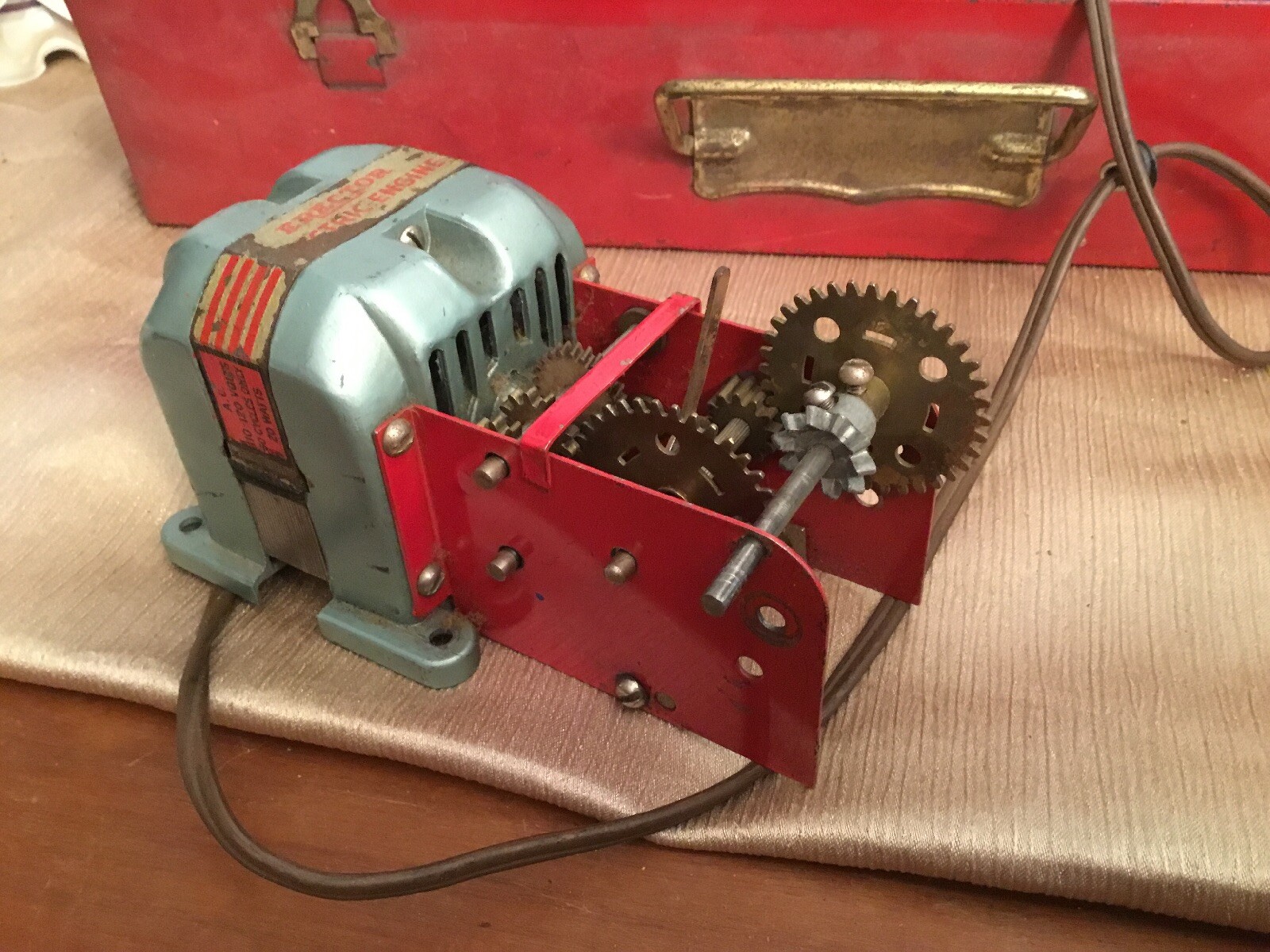 1938 THE NEW ERECTOR Set A.C. Gilbert Co. “Working Motor” W/Original ...