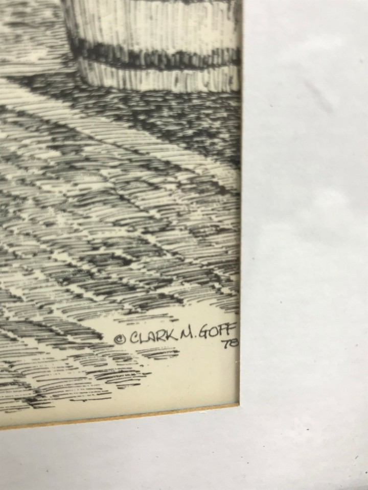 Vintage Clark M. Goff Quincy Market Boston Framed Art Print (1978) | eBay