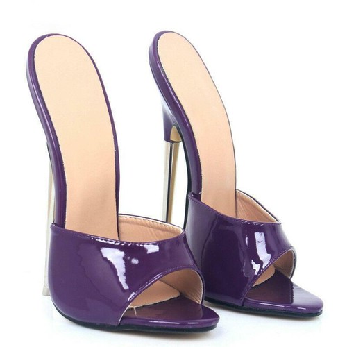 Super High Heels Leather Peep Toe Stilettos Women's Nightclub Clubwear ...