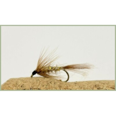 Wet Trout Flies, 3 Gold Ribbed Hares Ear, Hackled Choice of Sizes ...