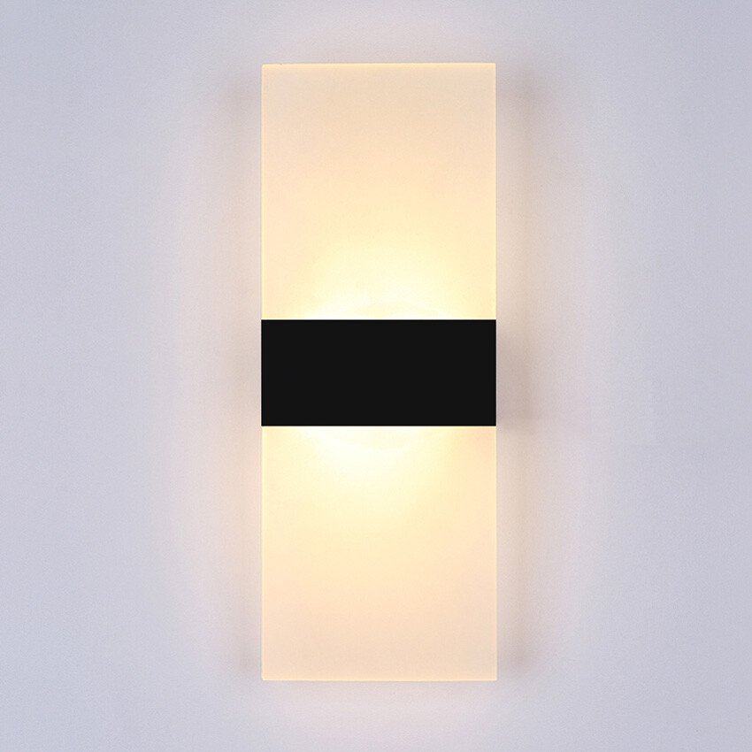 Up/Down 6W LED Acrylic Wall Sconce Light Fixture Modern Decor Lamp ...