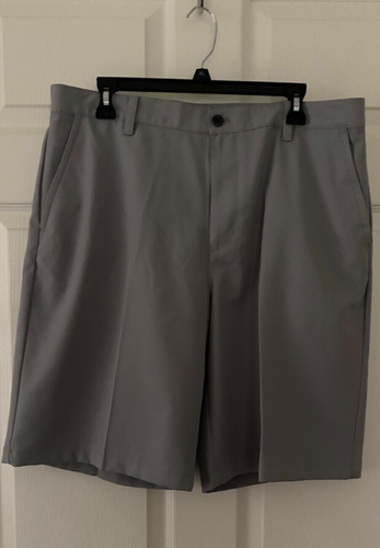 IZOD Golf Shorts Gray Polyeter Lightweight Flat Front Mens Size 36 ...