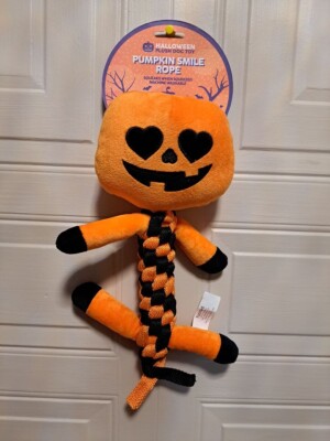 FuzzYard ~ Halloween Pumpkin Smile Rope ~ Squeaky Dog Toy | eBay