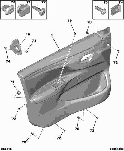 New Genuine Citroen/Peugeot Door Trim Fastner Clip x1 - 9673311980 96 ...