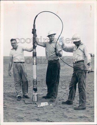 1962 Shell Oil Workers With Oil Well Downhole Camera Big Foot Field ...