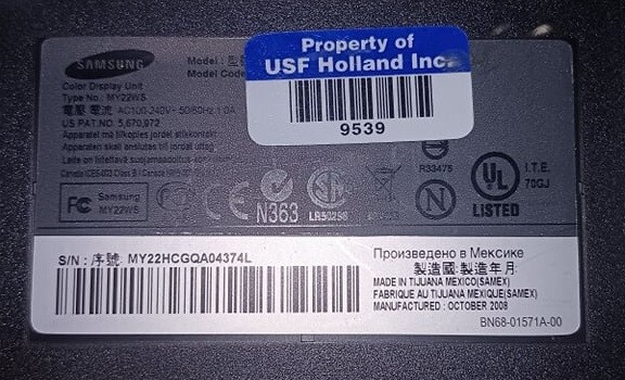 Samsung 2243BWX MY22WS 22" LCD Monitor DVI VGA SEE NOTES for sale ...