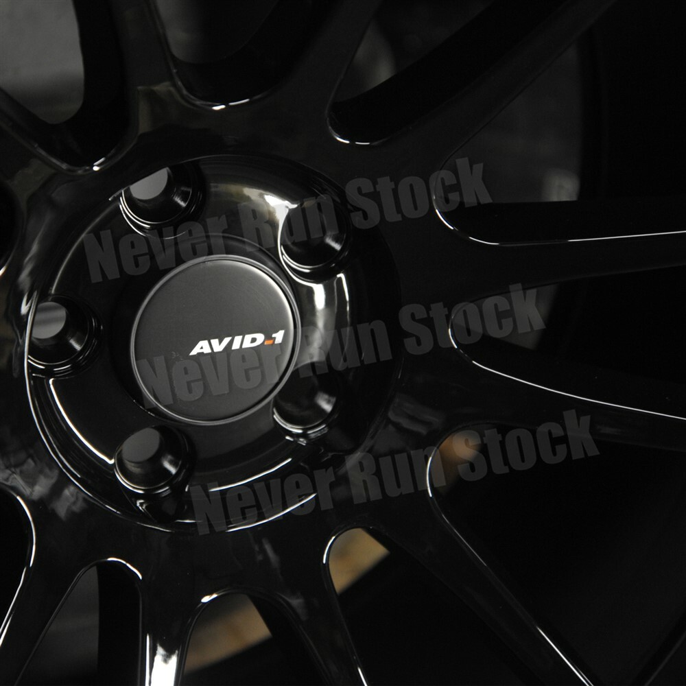 AVID.1 AV-20 18x9.5 5x100 +38 GLOSS BLACK 12 SPOKES CONCAVE SPORT 4 ...