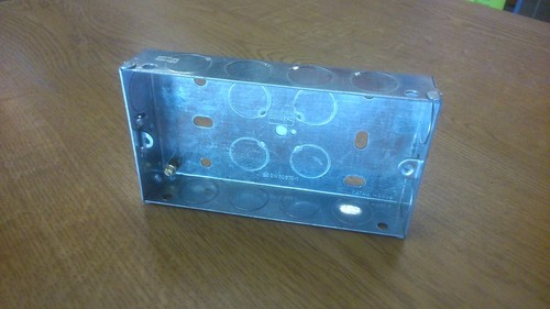 PACK OF 10 Double Metal Back Box 25mm For Electric 2 Gang Twin Plug ...