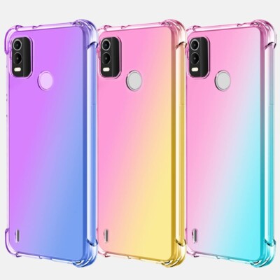 For Nokia C22 Case Clear Silicone Shockproof Gel Phone Cover + Screen ...