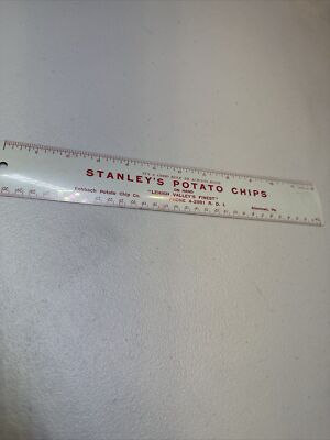 Vintage 12" Metal Ruler Stanley’s Potatoe Chips Allentown PA | eBay