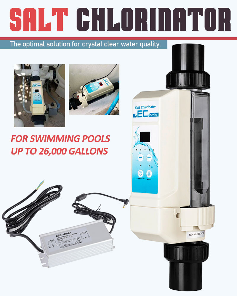 Salt Water Pool Chlorine Generator Chlorinator Set 20g/h for Swimming ...