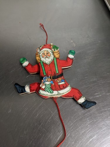 Vintage R.O.C. Santa Claus Pull String Christmas Ornament | eBay