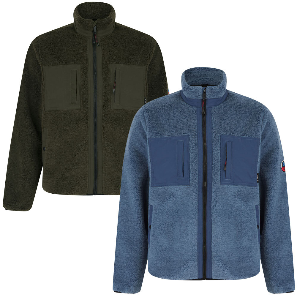 Men's Fleece Jacket Top Tokyo Laundry Zip Fasten Warm Winter Funnel ...