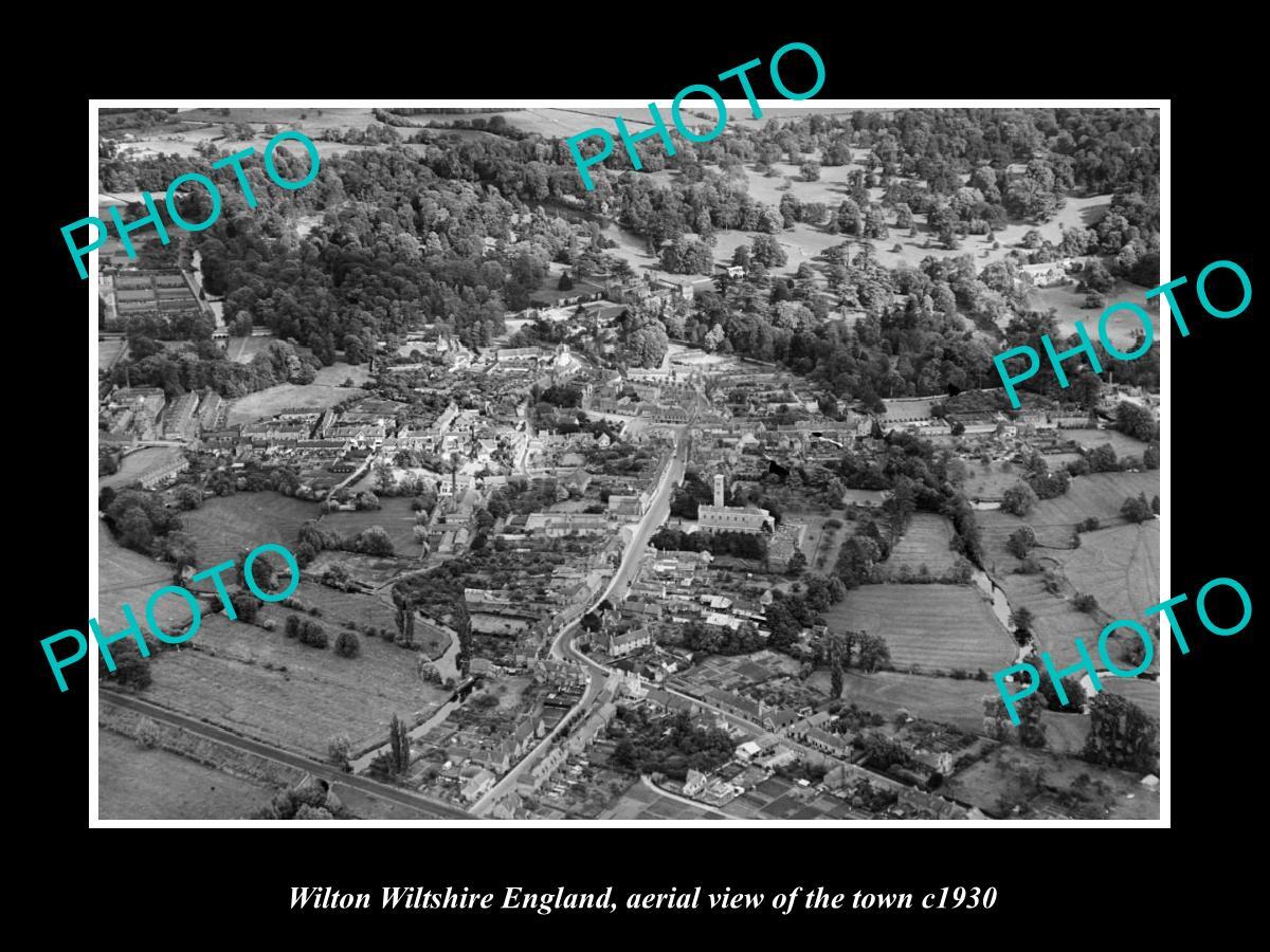 OLD LARGE HISTORIC PHOTO OF WILTON WILTSHIRE ENGLAND VIEW OF THE TOWN ...