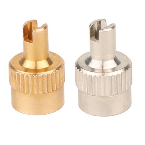 10Pcs Copper Tire Valves Stem Caps Replacement Slotted Head Stem Cover ...