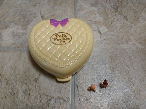 Vintage 1994 Bluebird Polly Pocket Yellow Quilted Heart Nursery ...