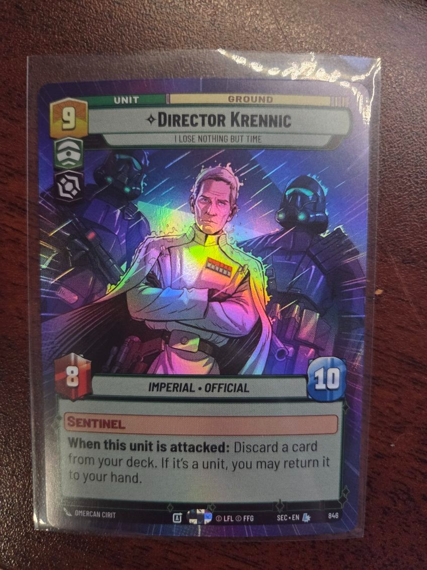 Star Wars Unlimited Secrets Of Power Hyperspace Foil Director Krennic ...