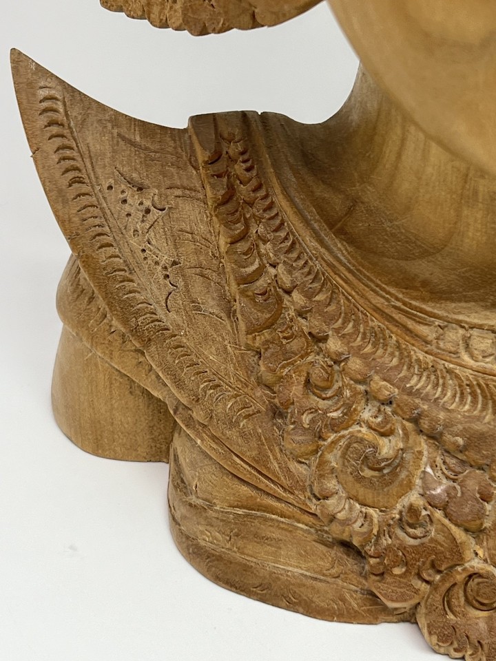 Hand Carved Wood Statue Indonesian Janger Dancer Bust Balinese Art ...