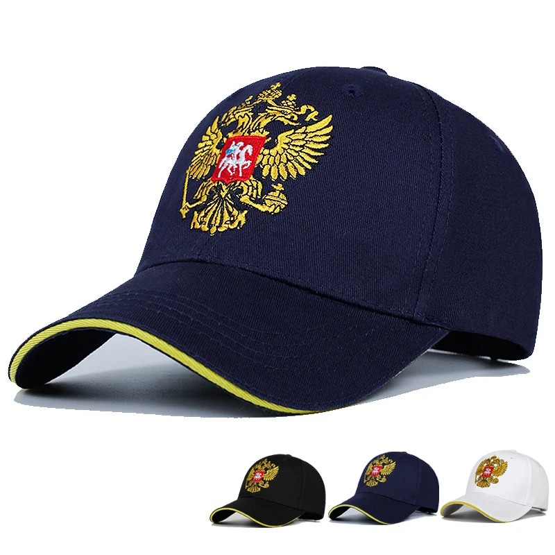 Russia Baseball Caps Russia Badge Embroidery Golf Caps Cotton Snapback ...