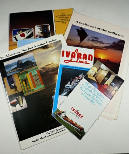 Five Ivaran Lines Cruise Brochures M/V Americana Cargo Ship and Others | eBay