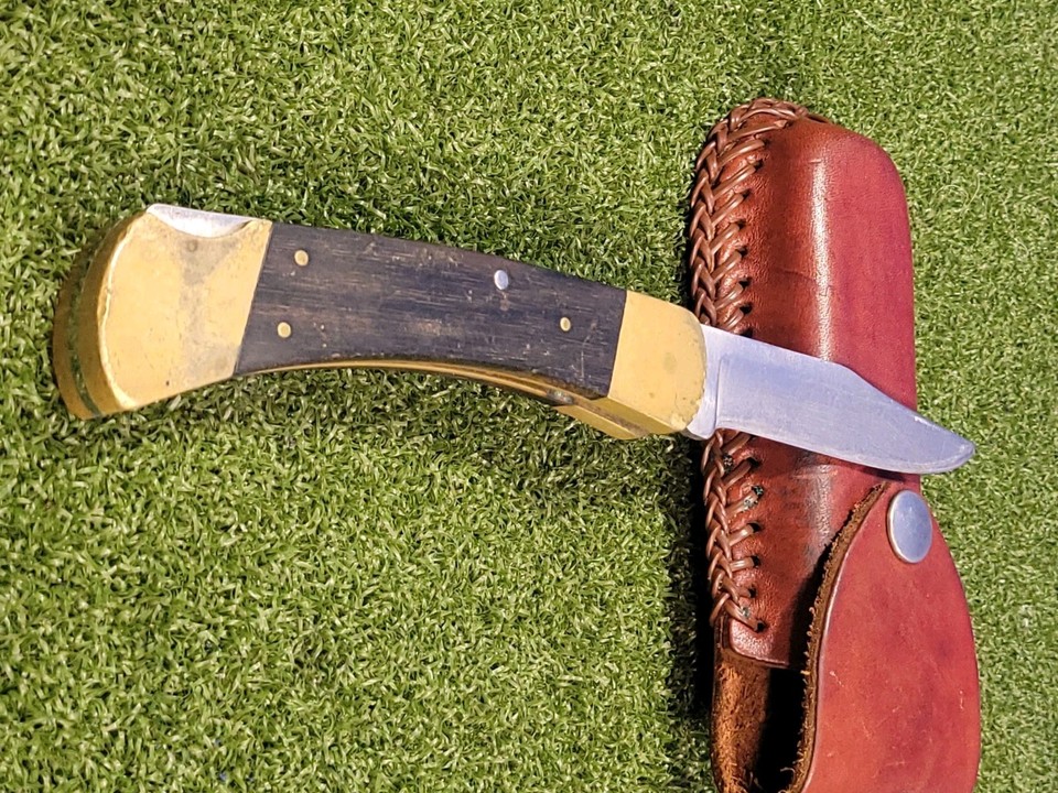 Buck Knife 110 with Leather Case | eBay