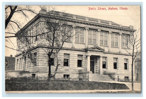 c1910 Public Library Mattoon Illinois IL Antique Unposted Postcard | eBay