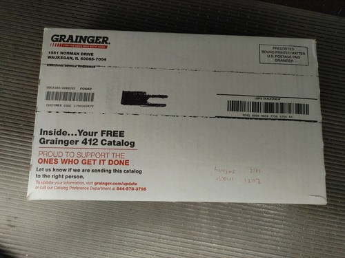Brand New In the Box GRAINGER Industrial Supply 412 CATALOG 2021 | eBay