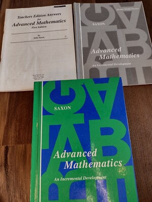 Saxon Advanced Mathematics Student Textbook Teachers Edition Home Study ...