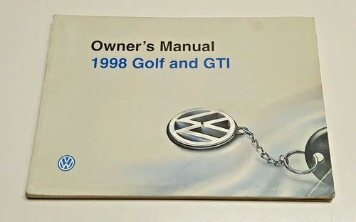1998 VW GOLF AND GTI CABRIO OWNERS MANUAL V6 2.8L 2.0L GTI-VR6 ...