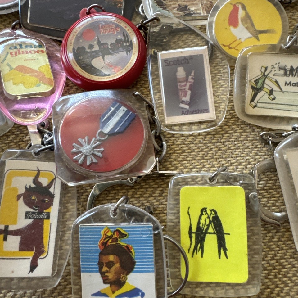 Vintage Keychain Lot People Places Things Graphics Some Rare 25 | eBay