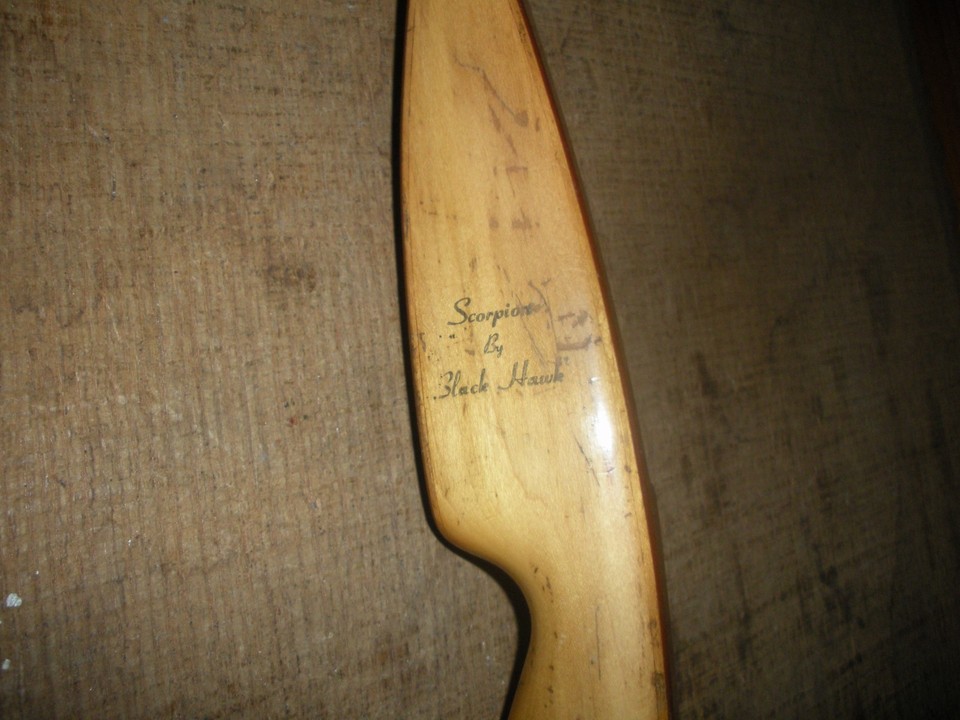 Vintage Black Hawk Scorpion Recurve Bow 771 41 @28" - 60 in. | eBay
