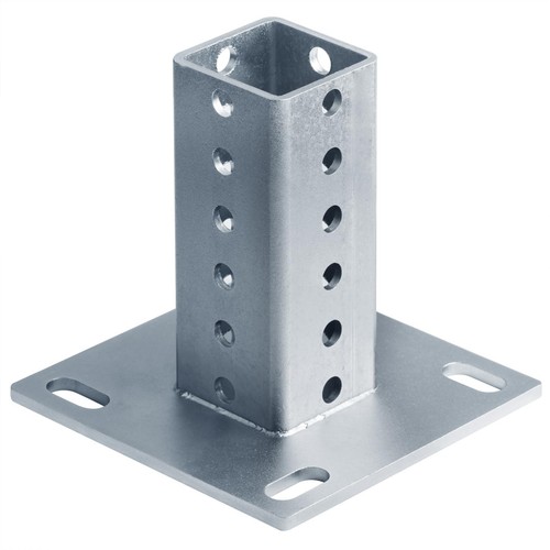 2" x 2" Square Sign Post Anchor Flange Base, Square Post Surface Mount Base, ... | eBay