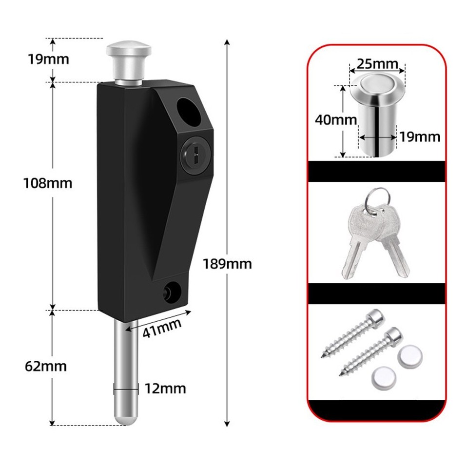 Robust Floor Latch Lock with Solid Rod Shaft for Residential Door For ...