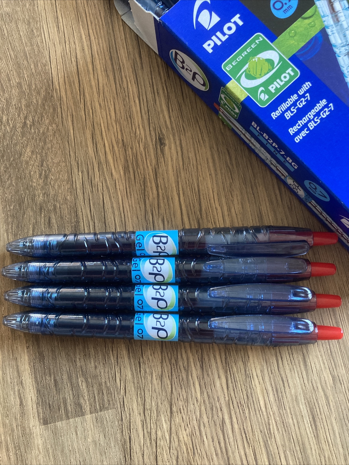 Pilot BEGREEN B2P( BOTTLE 2 PEN )Rollerball 0.7mm Gel Pen, RED (BOX 10 ...