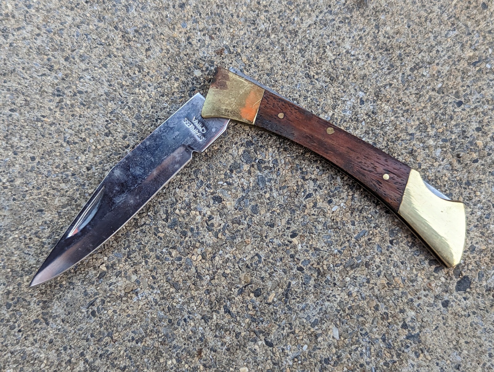 Vintage Wood Handle Lockback Folding Pocket Knife | eBay