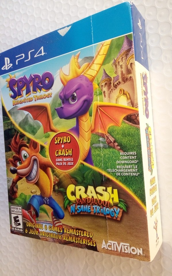 Spyro Crash Remastered Bundle (PS4) [Spyro Reignited & Crash Bandicoot ...