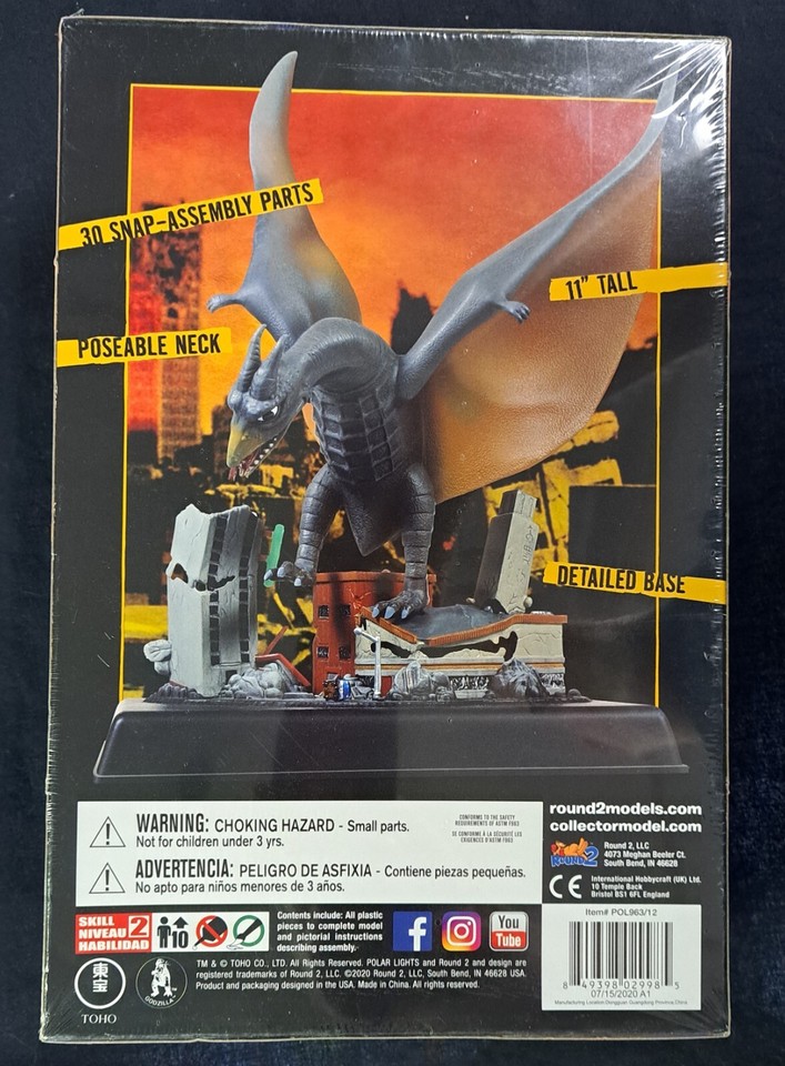 Polar Lights 963 1:800 Godzilla Movie Rodan Flying Dragon Plastic Model ...