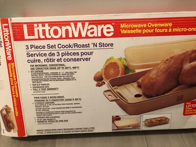 LITTONWARE Microwave Cookware 12”X7”Casserole PAN Roast n Store | eBay