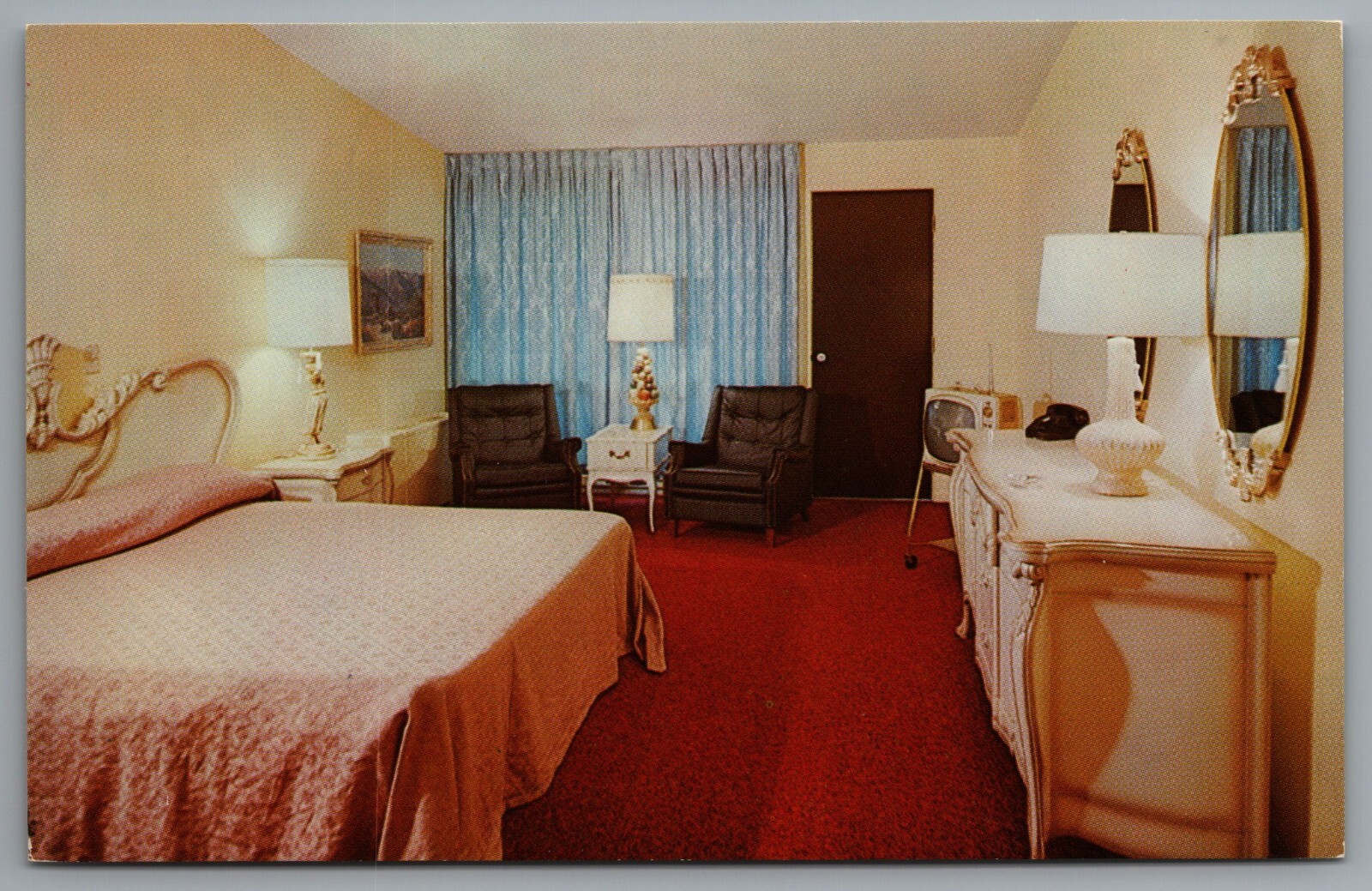 Rochester NY Country Squire Motel Interior Room c1960 Postcard | eBay