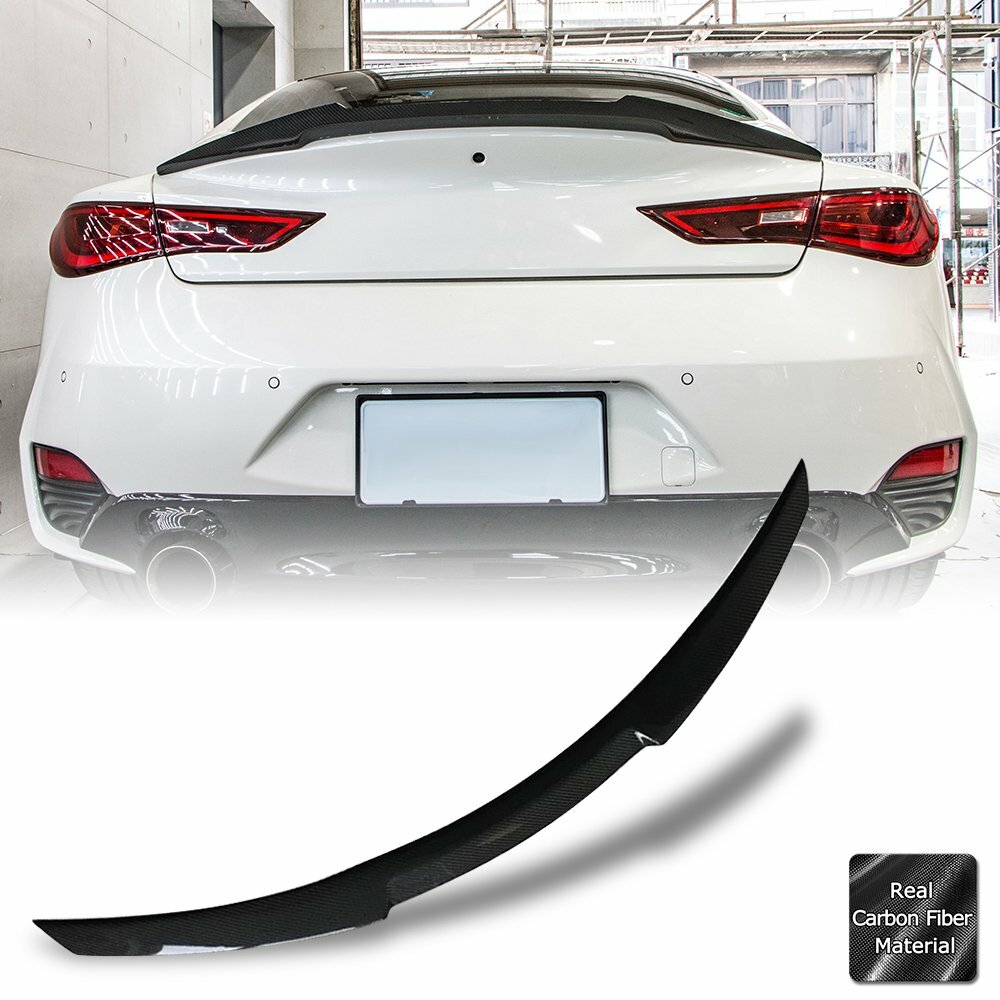 Real Carbon Fiber Spoiler Wing For 2017-22 Infiniti Q60 Q60S Spoiler ...