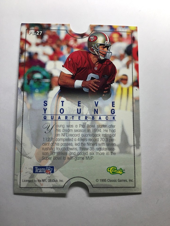 1995 Classic PRO LINE #PB-27 Steve Young PRO BOWL Football Card - NM ...